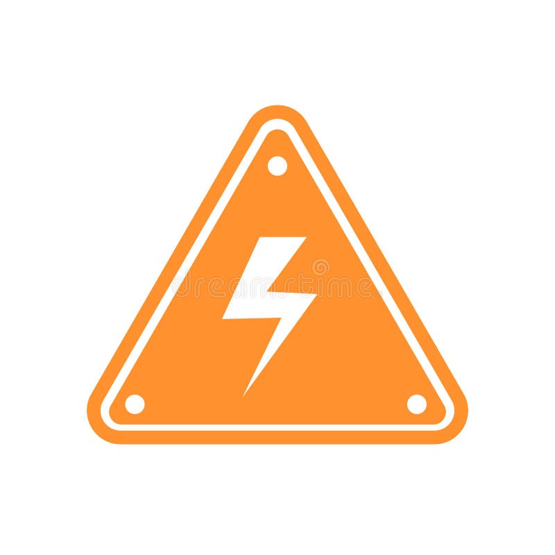 High Voltage Sign. Vector Illustration Isolated on White Background ...