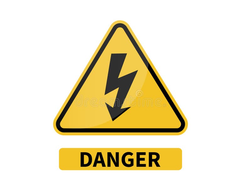 High Voltage Sign on White Background. Danger Sign. Vector Illustration ...