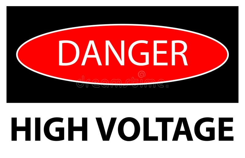 High Voltage Sign High Voltage Yellow Sign Triangle Sign Stock Vector ...