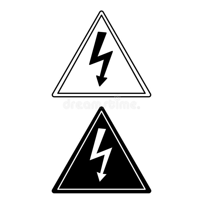 High Voltage Signs. stock vector. Illustration of voltage - 328918034