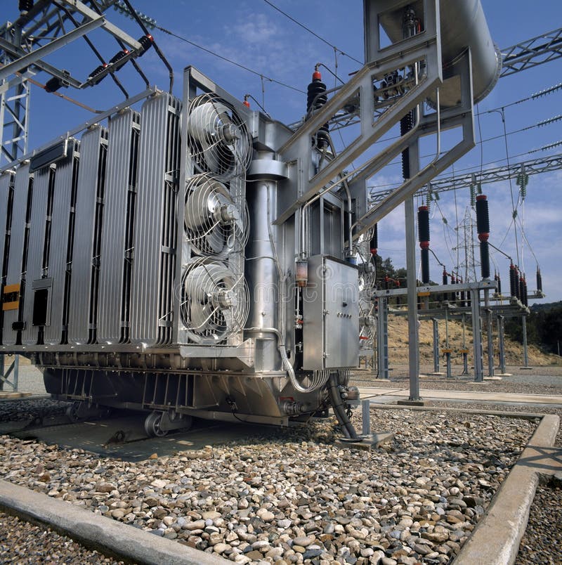 High-voltage Supply Transformer at Power Plant Stock Photo - Image of ...