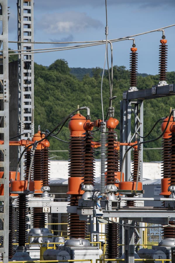 High Voltage Switch. High Voltage Electrical Transformer Substation ...