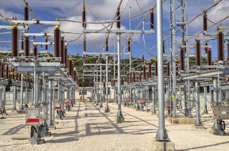 High voltage switchyard stock photo. Image of line, isolator - 46809376