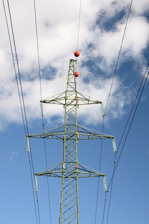 High-voltage tower stock image. Image of capacitance - 19158361
