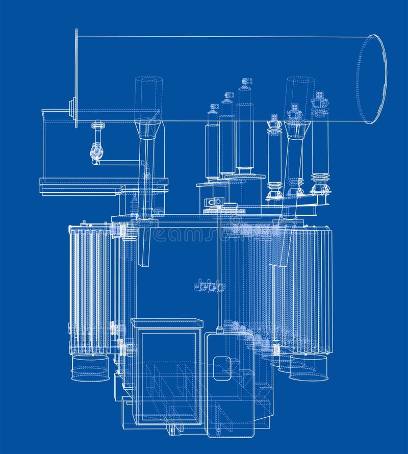 High-voltage Transformer Concept Stock Illustration - Illustration of ...