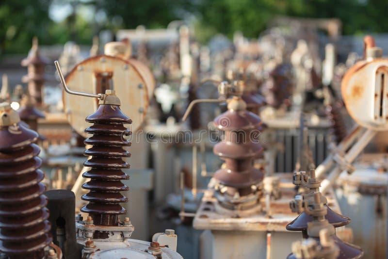 High Voltage Transformer with Electrical Insulation Stock Photo - Image ...