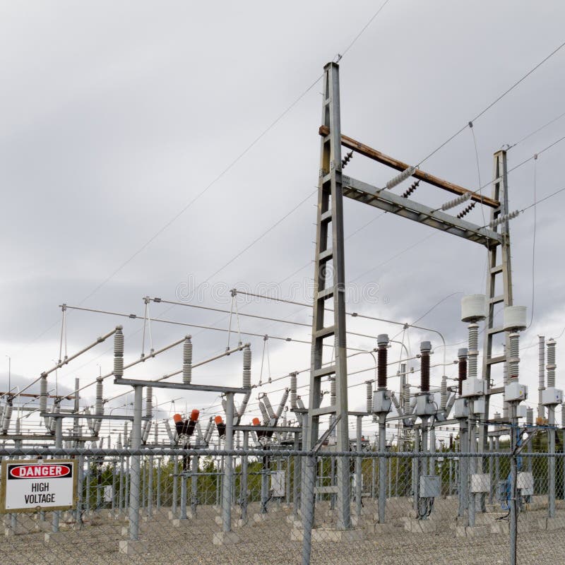 High-voltage Transformer Substation Stock Photo - Image of electric ...