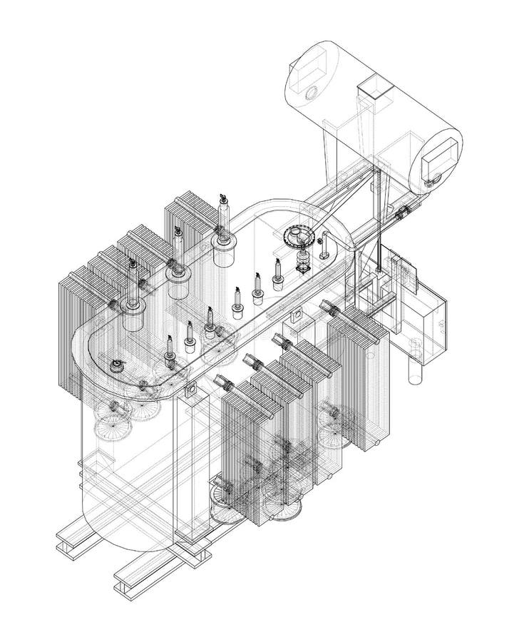 High-voltage Transformer. Vector Stock Vector - Illustration of ...