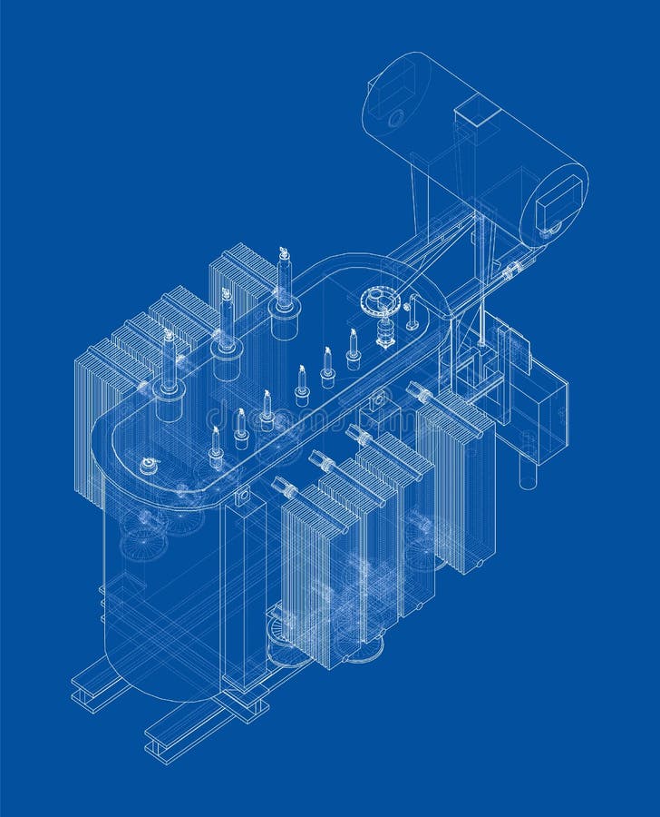 High-voltage Transformer. Vector Stock Vector - Illustration of ...