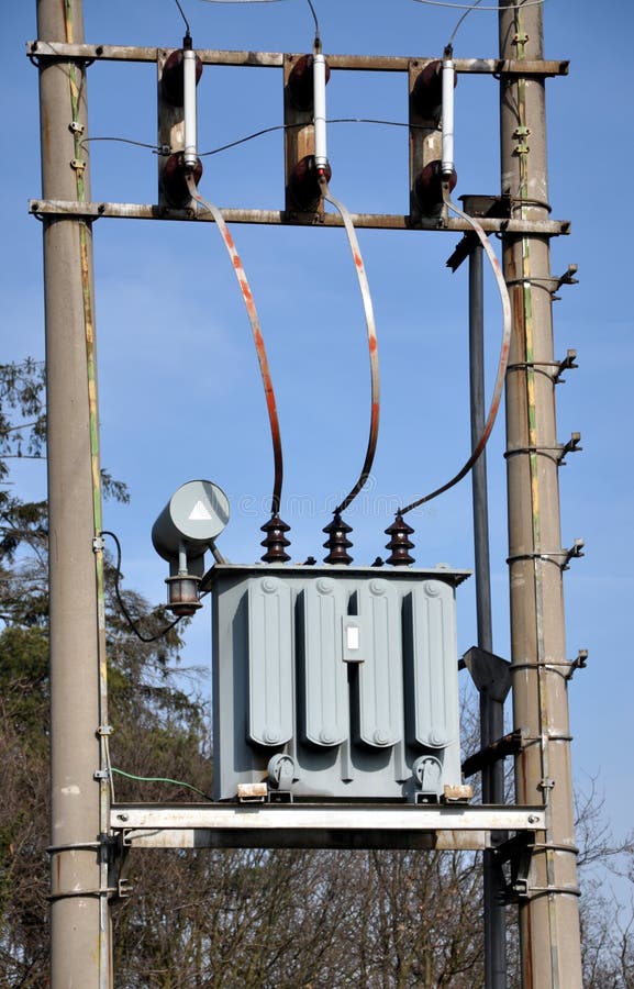 High voltage transformer stock photo. Image of distribution - 40704414