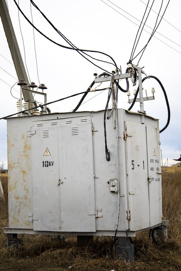 High Voltage Transformers, Electricity Facility. Stock Photo - Image of ...
