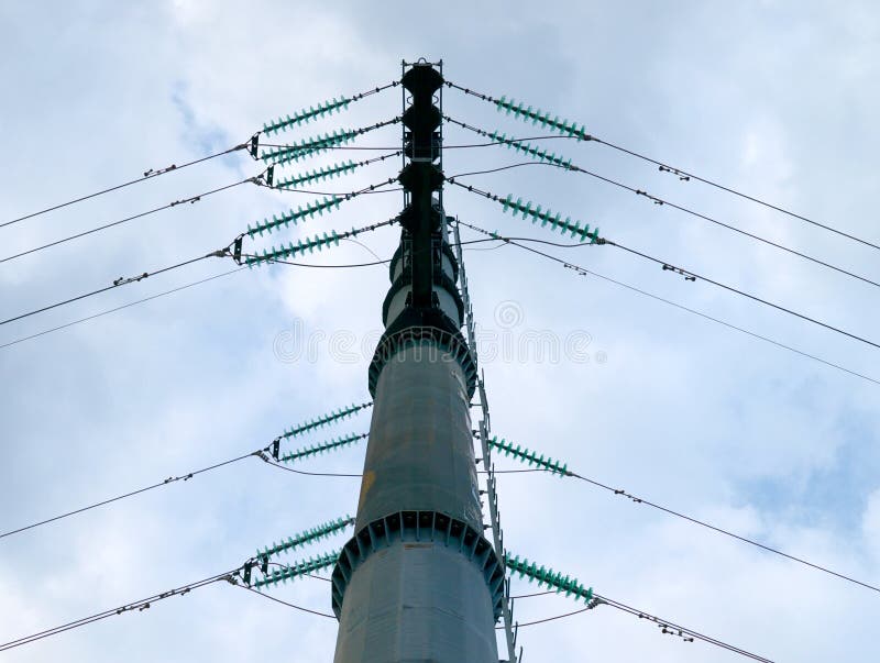 High-voltage Transmission Line Stock Photo - Image of insulator, energy ...
