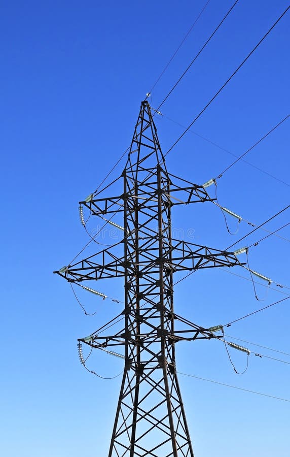 High Voltage Transmission Line Stock Photo - Image of lattice ...