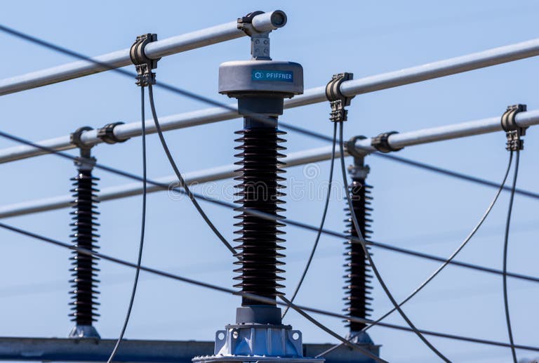 High Voltage Transmission Substation Components: Insulators and ...