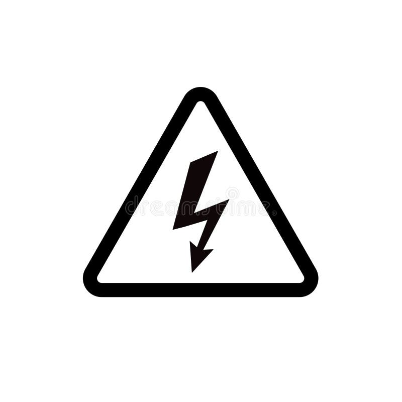 High Voltage, Warning Sign with Lightning Bolt Stock Vector ...