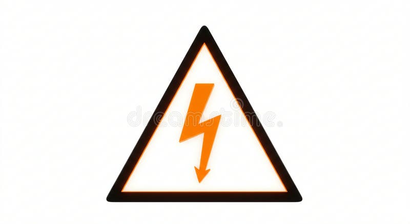 High Voltage Warning: a Simple Triangular Sign Stock Illustration ...