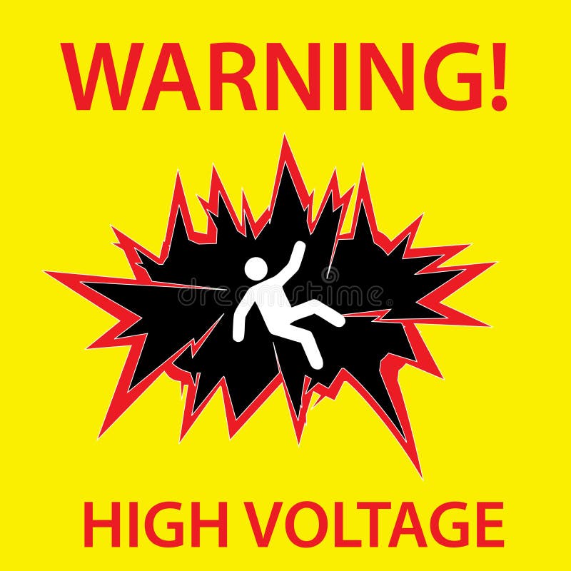 High Voltage Warning Symbol Stock Vector - Illustration of electricity ...