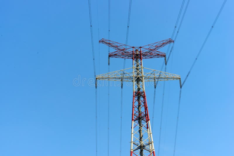 The High-voltage Wire Tower Stock Photo - Image of infrastructure ...