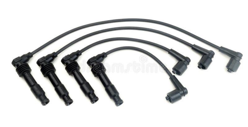 High-voltage Wires for the Car. Stock Image - Image of automobile ...