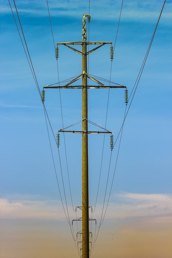 High Voltage Wires Power Transmission Lines Stock Image - Image of line ...