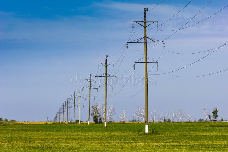 High Voltage Wires Power Transmission Lines Stock Image - Image of ...