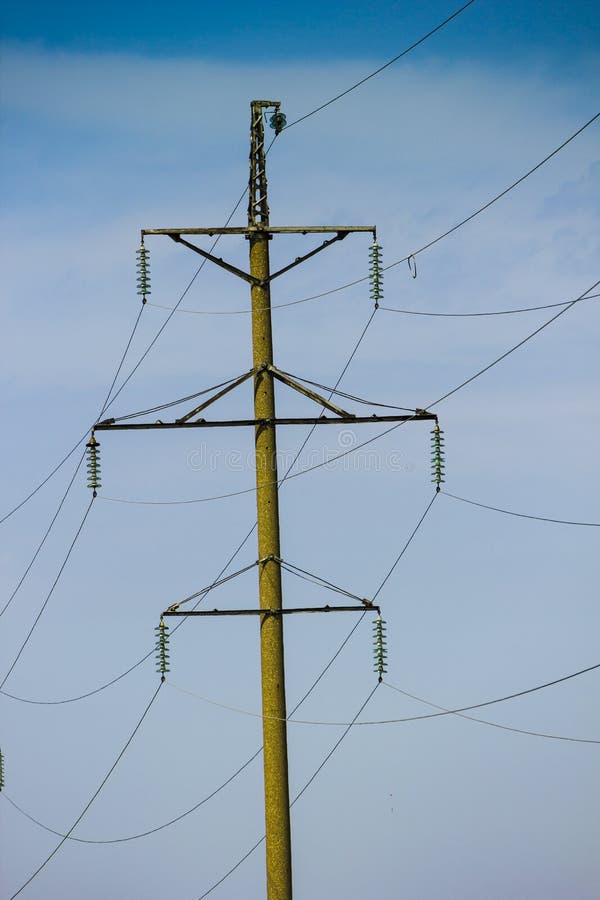 High Voltage Wires Power Transmission Lines Stock Photo - Image of ...