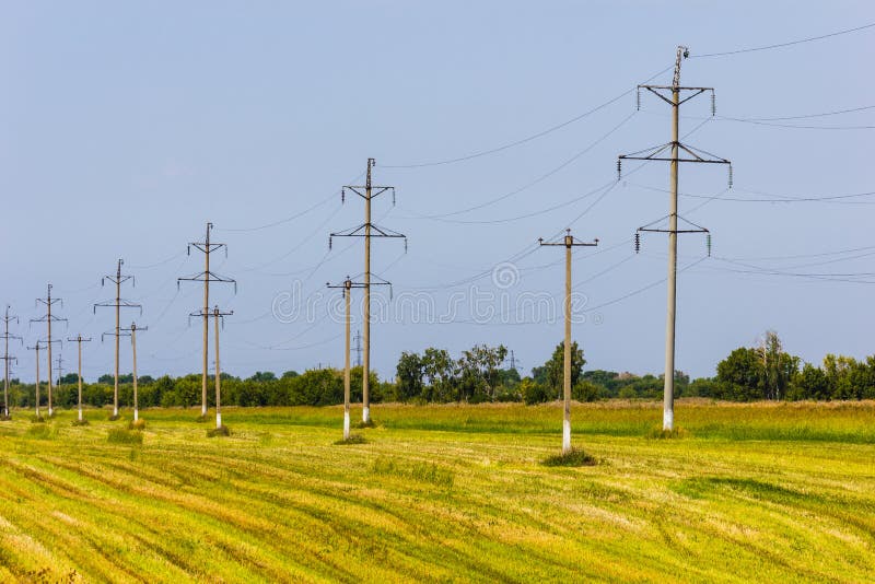 High Voltage Wires Power Transmission Lines Stock Image - Image of line ...