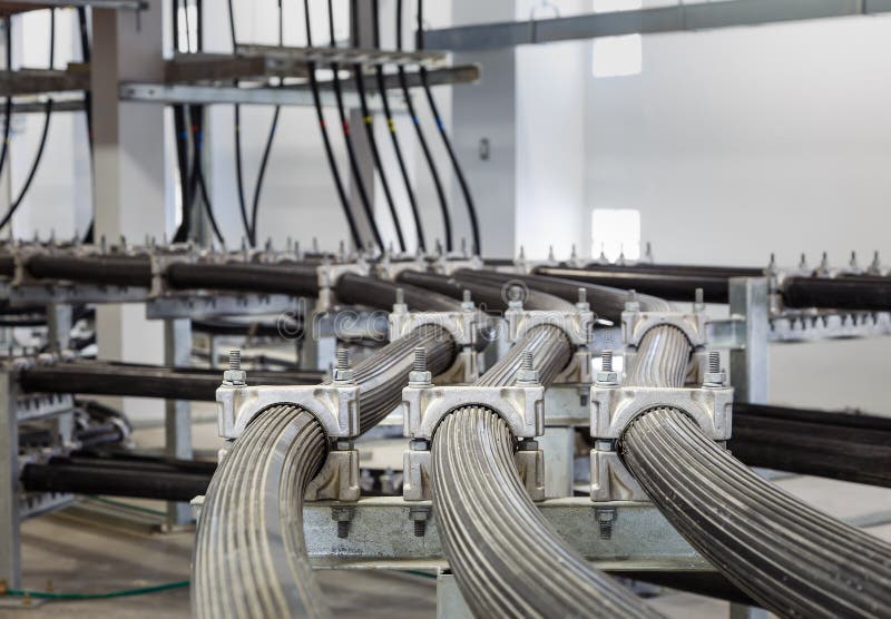 High Voltage Wireway in Building Stock Image - Image of power ...