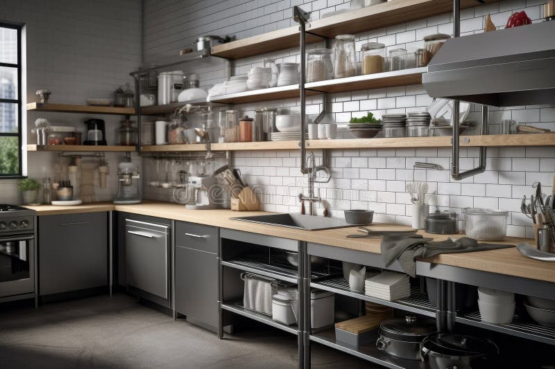High-volume Kitchen with a Variety of Tools and Equipment, Including ...