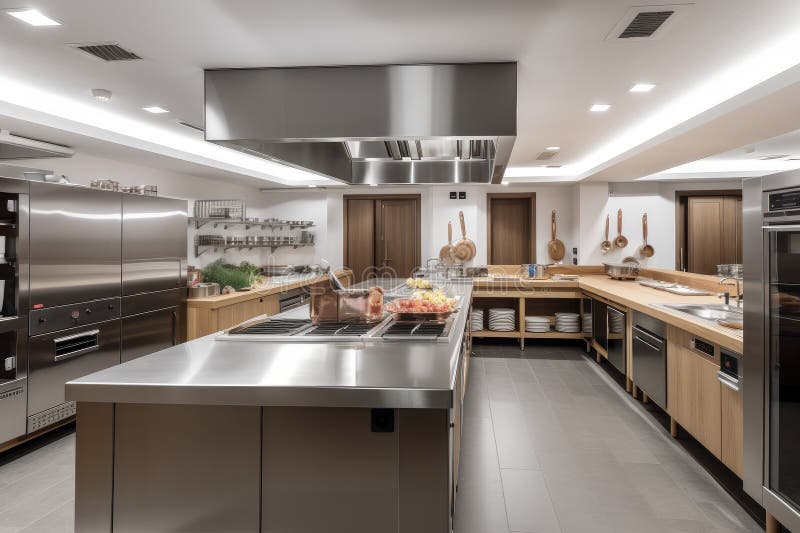 High-volume Kitchen with a Variety of Tools and Equipment, Including ...