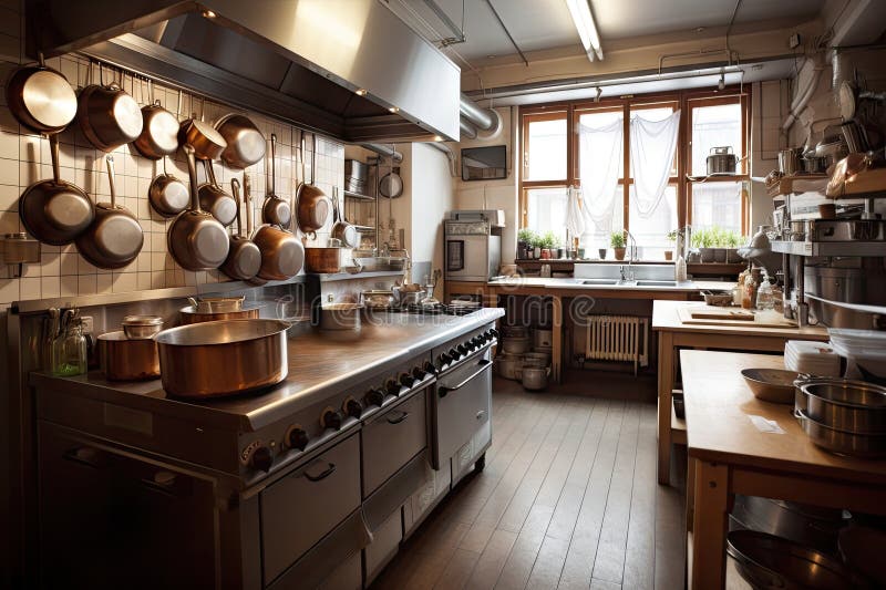 High-volume Kitchen with Various Cooking Methods and Tools, Including ...