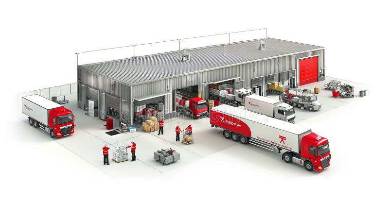 High-Volume Logistics at Express Parcel Hub Stock Image - Image of ...