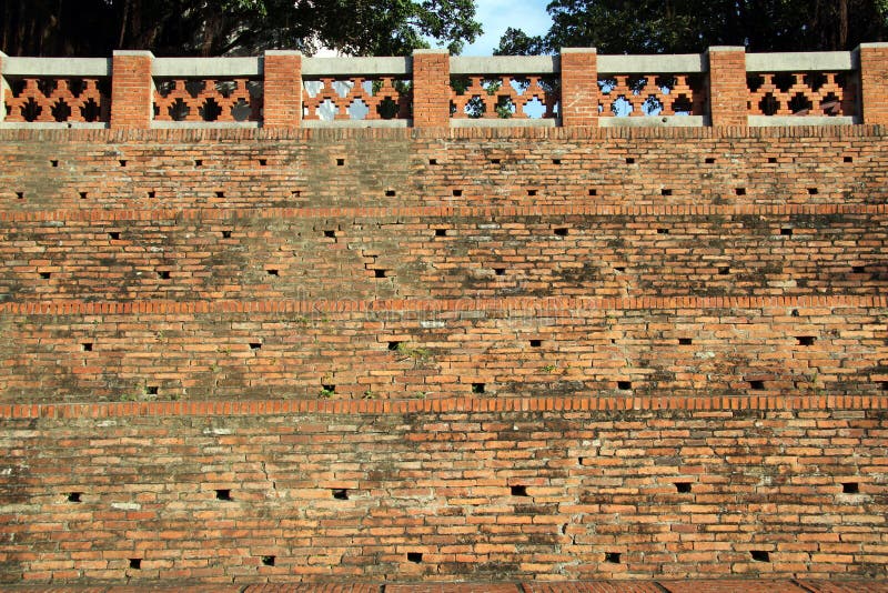 High wall stock image. Image of brick, tree, high, wall - 25536437