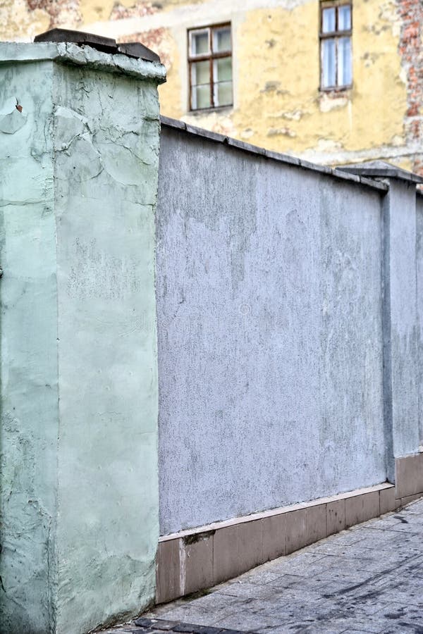 High Wall on the Street of the Old City Stock Image - Image of strong ...