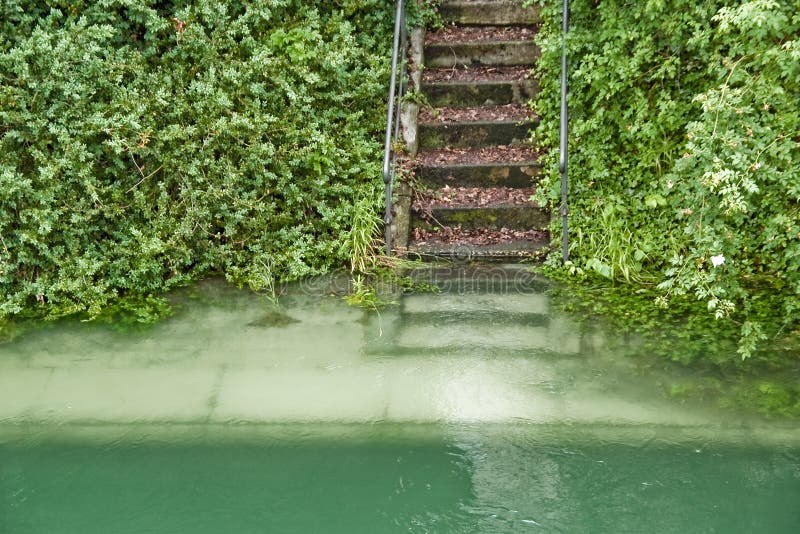 High water stock photo. Image of staircase, intense, waters - 14809294