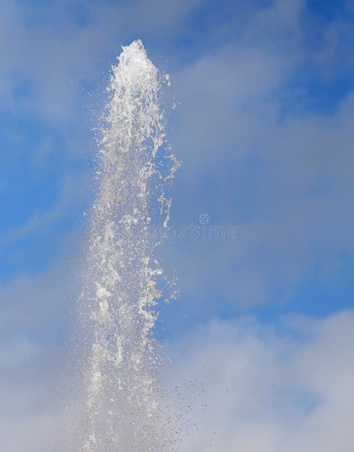 High Water Jet with Background of the Sky Stock Image - Image of heaven ...