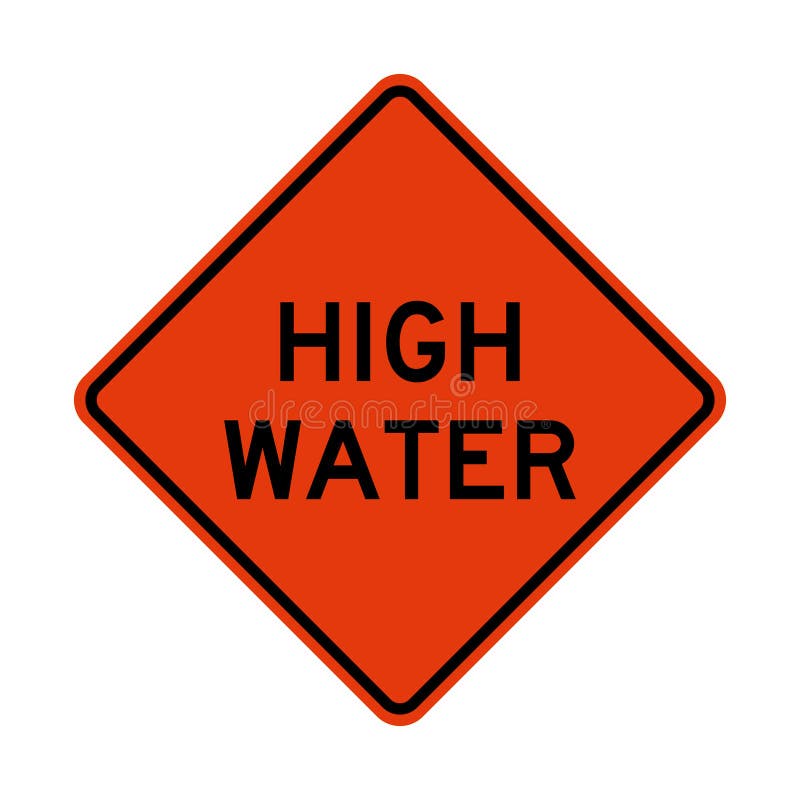 High water road sign stock vector. Illustration of danger - 312516010