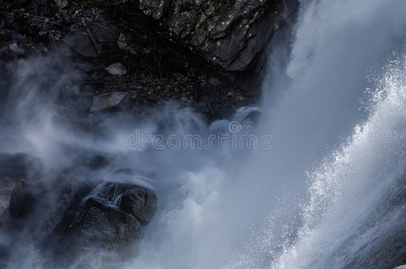 High waterfall stock image. Image of flow, sparkling - 83451597