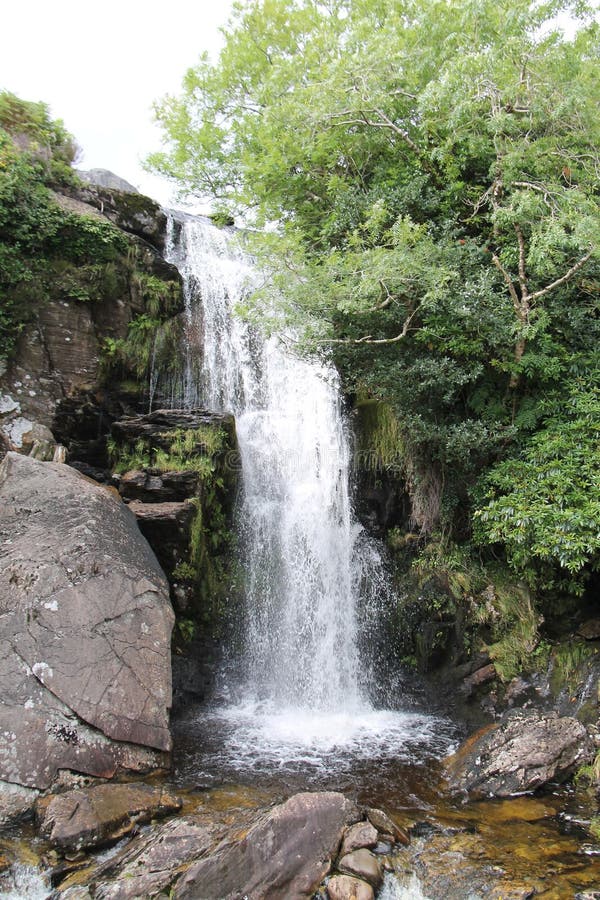 High Waterfall. stock photo. Image of natural, splashing - 82494846