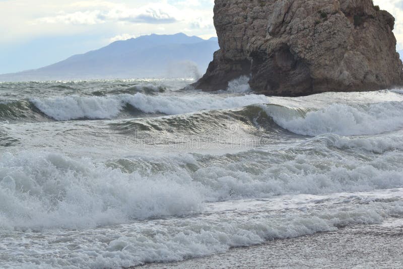 High waves stock image. Image of panoramic, city, ships - 24540739