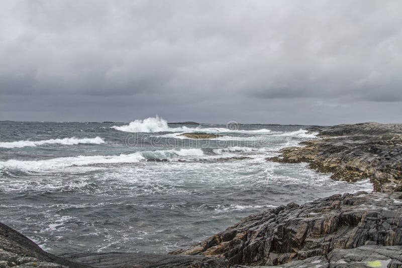 High waves stock photo. Image of spray, rocky, splash - 169318182