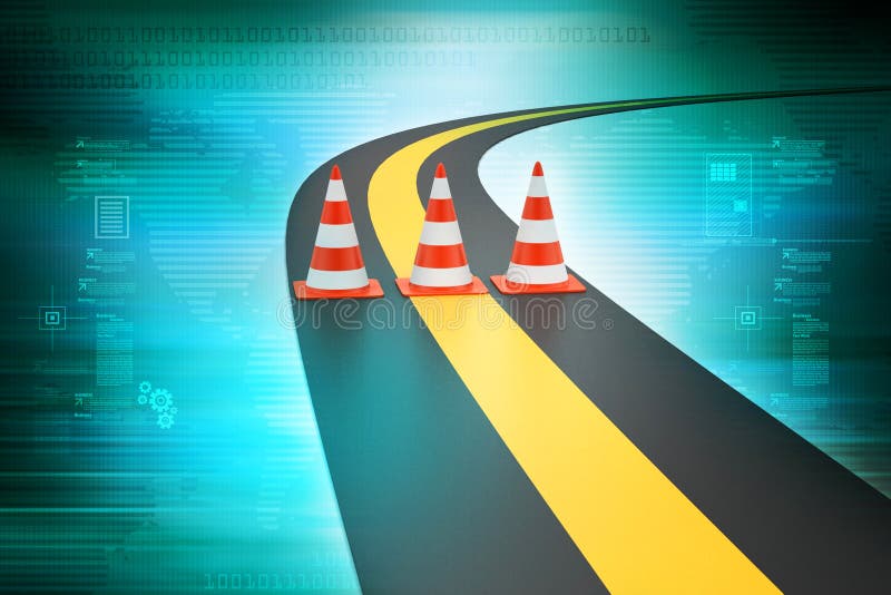 High way stock illustration. Illustration of design, black - 56468008