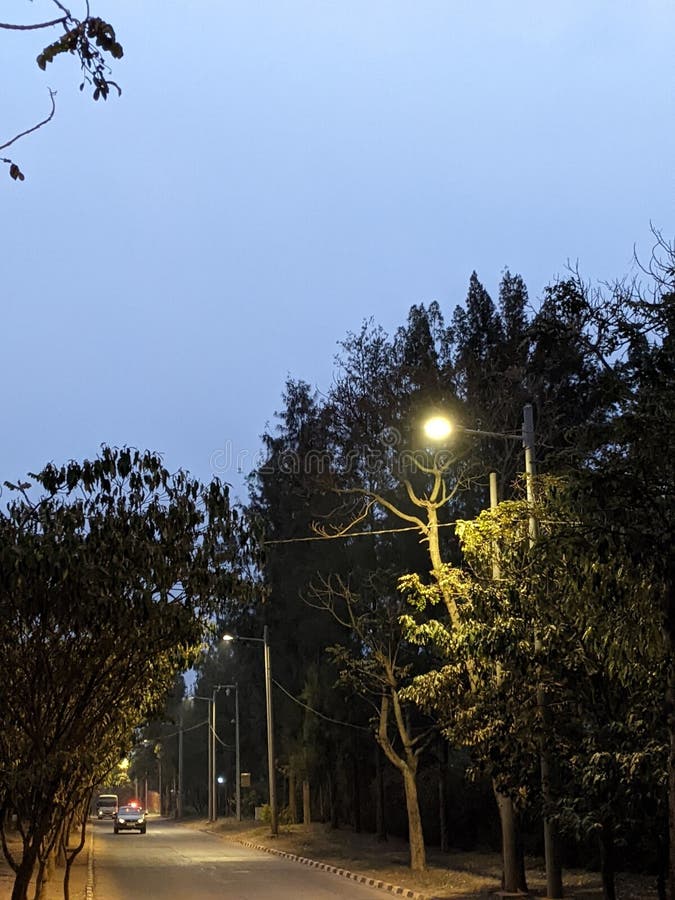 High Way Road of Kigali at Night Stock Image - Image of road, high ...