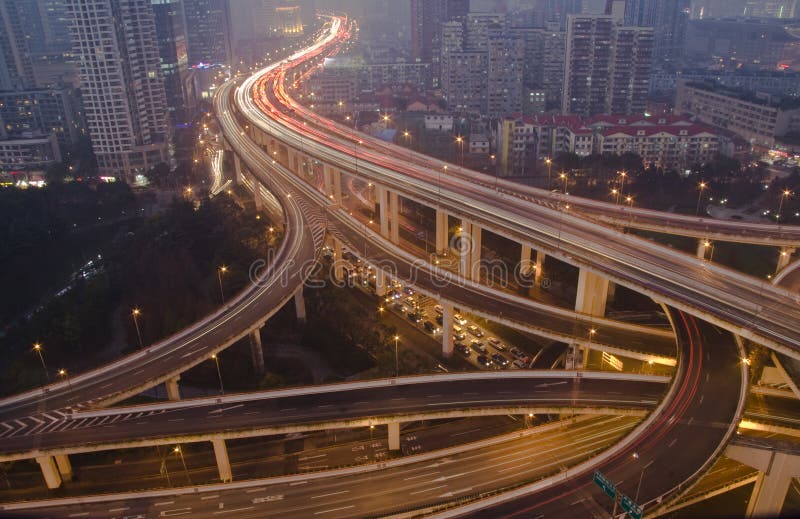 High-way in Shanghai stock photo. Image of blur, move - 12766886