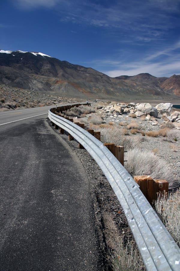 A High Way View with Snow Mountain Stock Photo - Image of spring, high ...