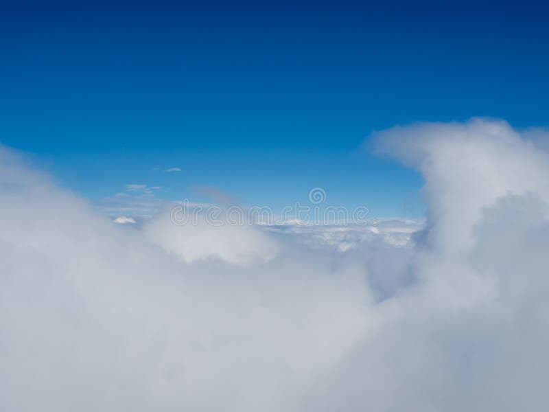 High Fluffy Clouds Seen from the Height Stock Photo - Image of beauty ...