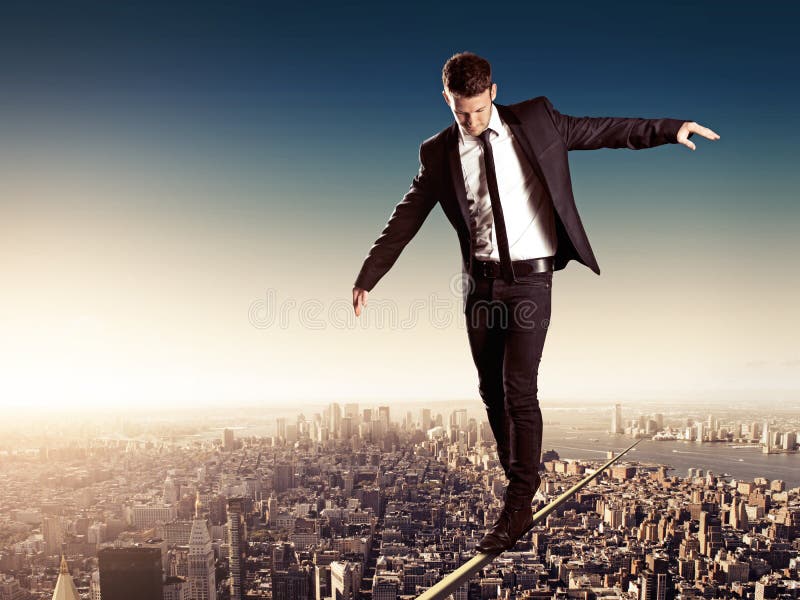 High wire stock image. Image of rope, insurance, city - 49871887