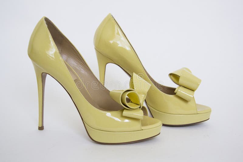 High yellow shoes stock image. Image of regale, stylish - 55660089