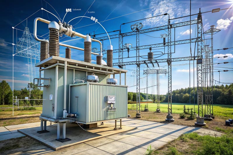 HighAngle Drone View of a Transformer Circuit Diagram a Detailed ...