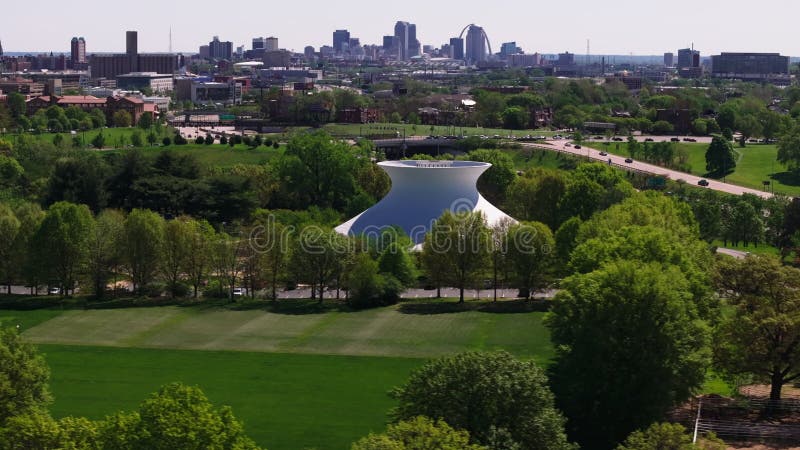 Highangle View of James S. McDonnell Planetarium and Its Unique ...